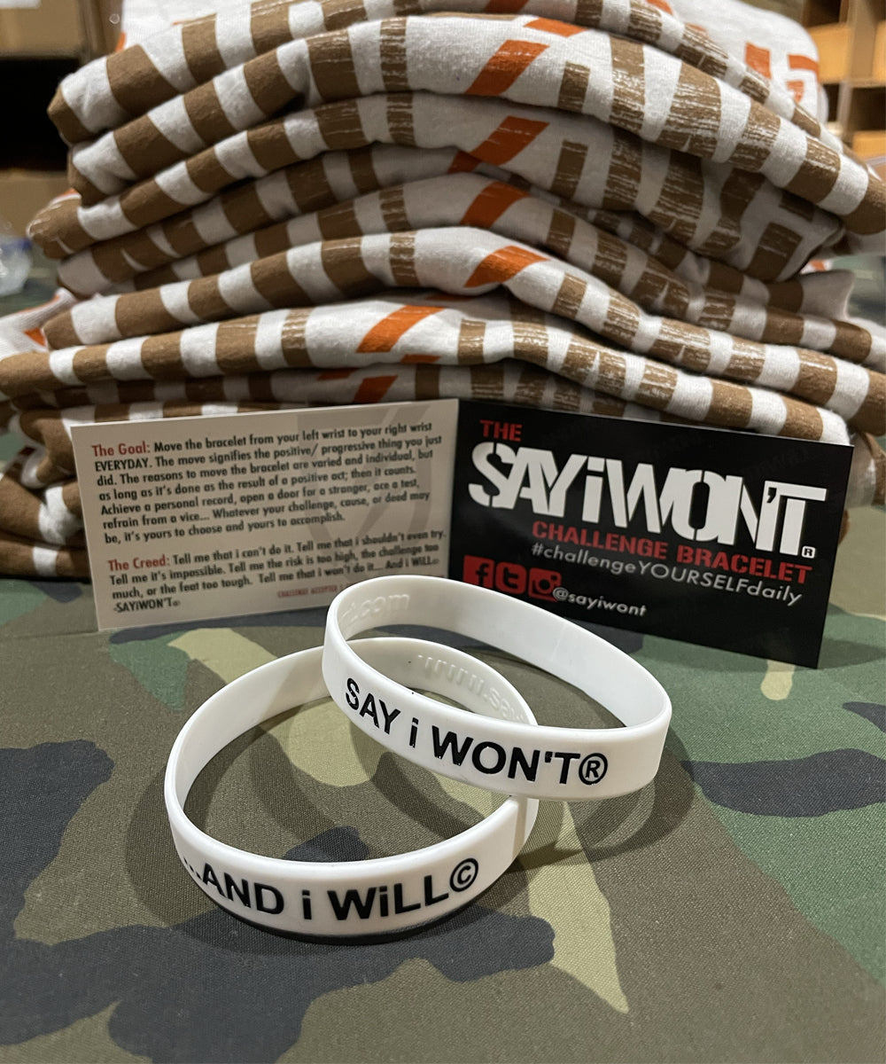 The SAYiWON'T Challenge Bracelet - White // #SAYiWONT say i The SAYiWON'T Challenge Bracelet - White // #SAYiWONT say i